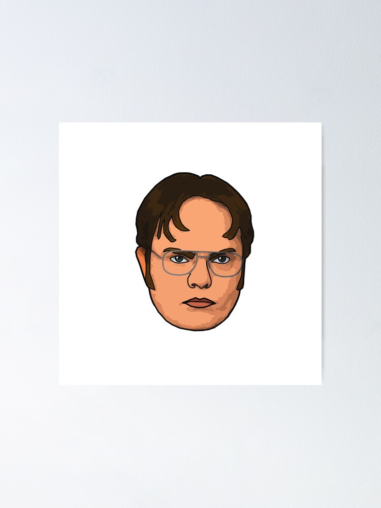 "Dwight Cartoon" Poster by bcharvat | Redbubble