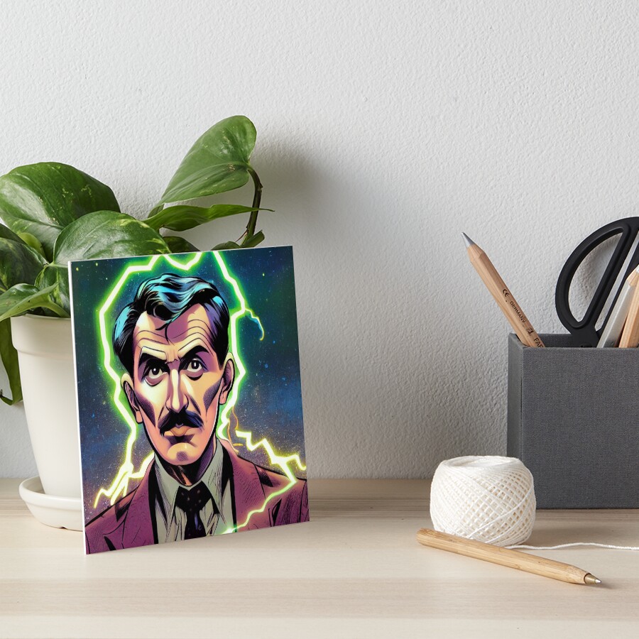 "Nikola Tesla" Art Board Print for Sale by VisualVectorz | Redbubble