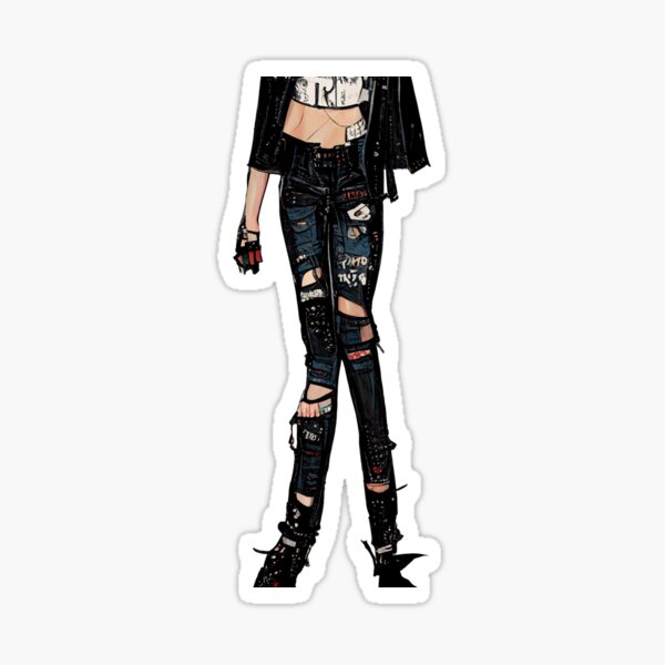 "Alt Girl - 90s Alternative 1" Sticker for Sale by Pugosaurus | Redbubble