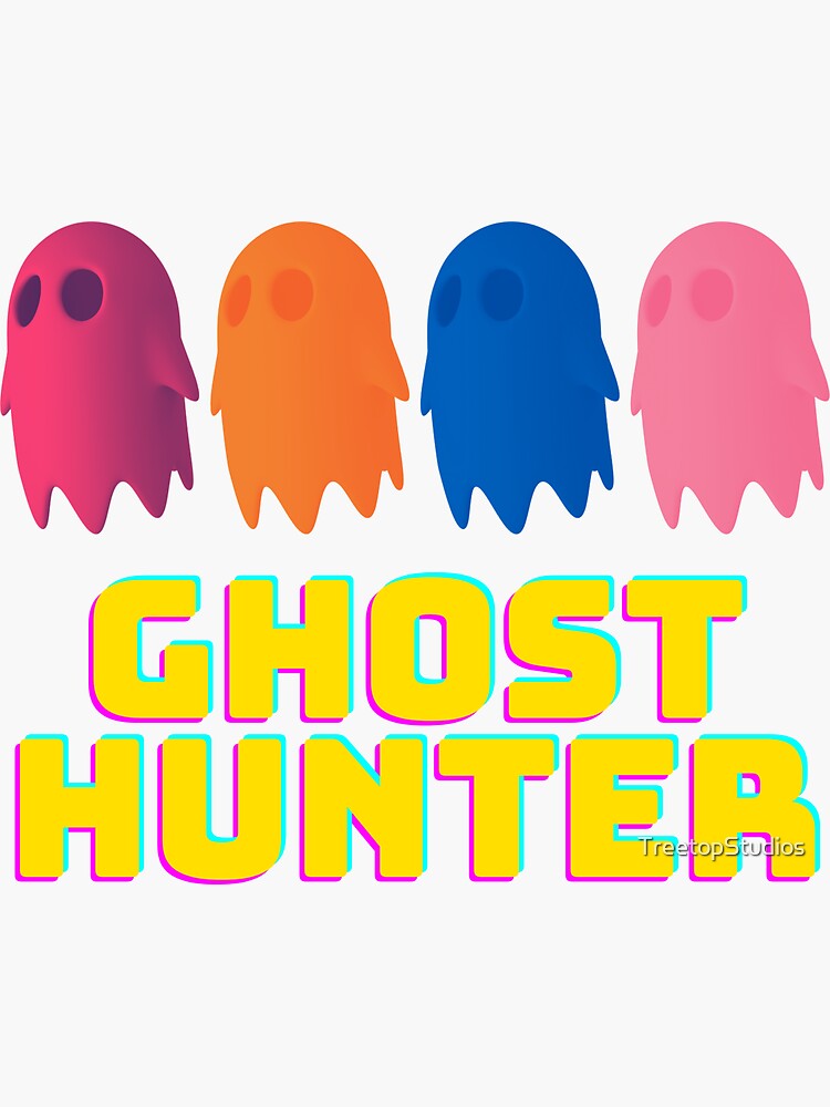 "Halloween Ghost Hunter Spooky Design" Sticker for Sale by ...