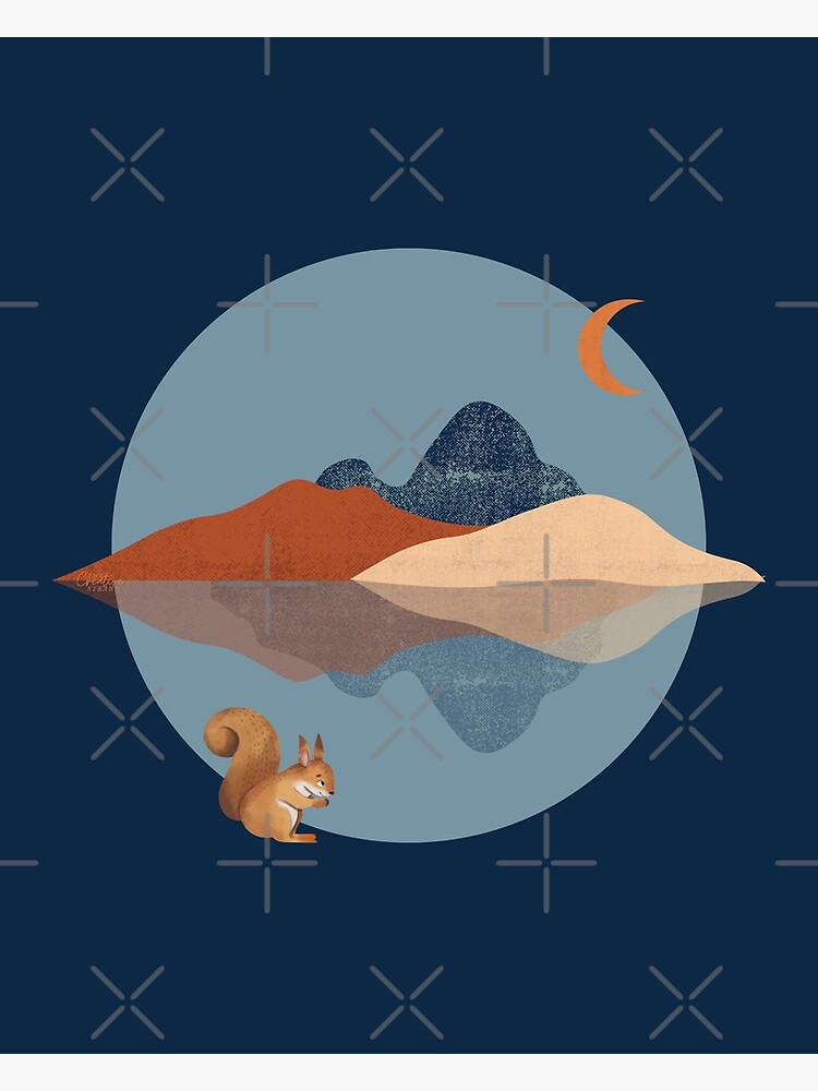 "Adventure time with a curious Squirrel." Poster for Sale by ...