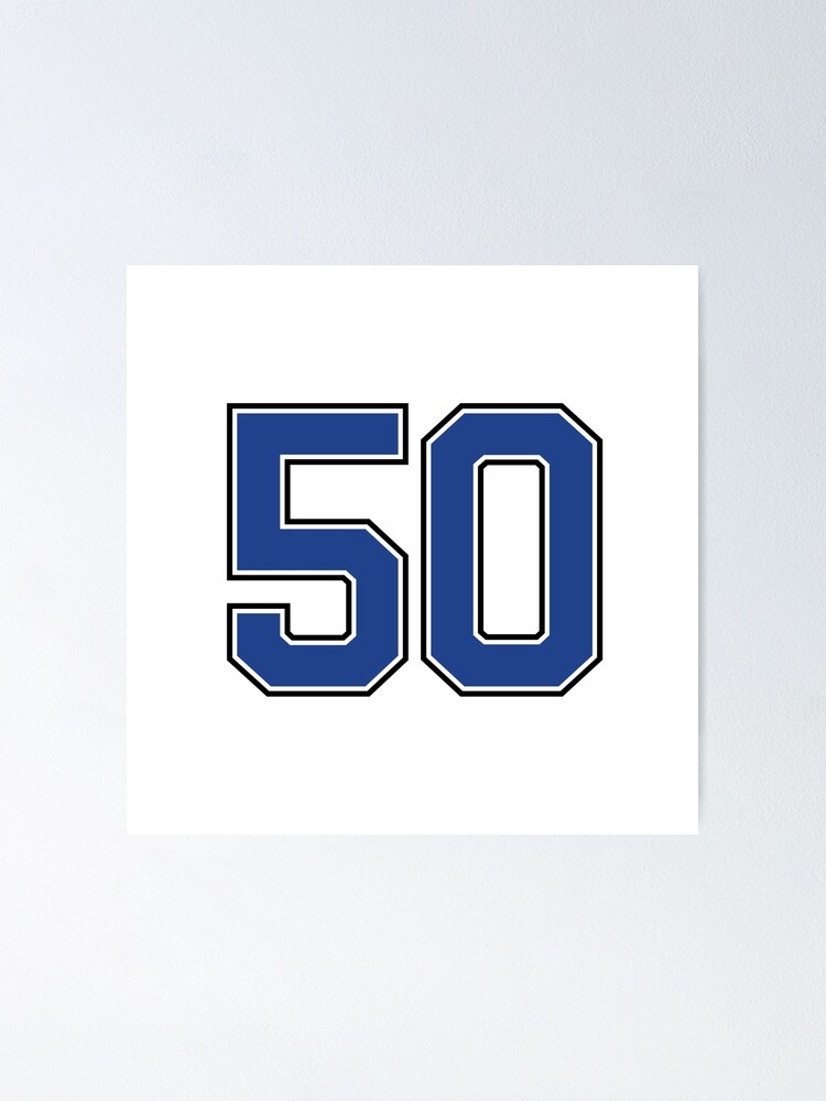 "Number 50 lucky sports jersey fifty" Poster for Sale by HeavyStyle ...