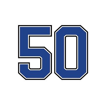"Number 50 lucky sports jersey fifty" Sticker for Sale by HeavyStyle ...