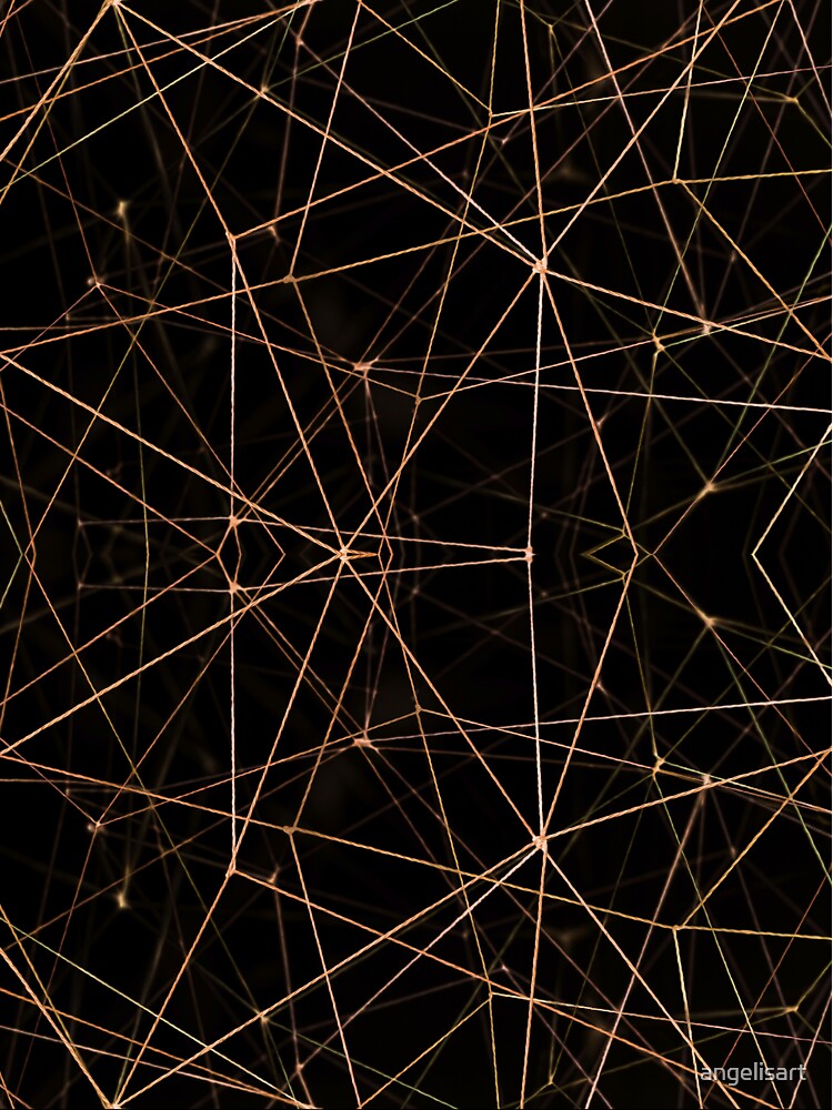 "Thread network background, connecting dots" Sticker for Sale by ...