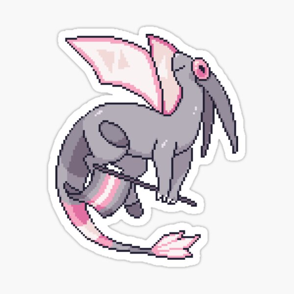 "Demigirl Pride Dragon" Sticker for Sale by fishsticxz | Redbubble