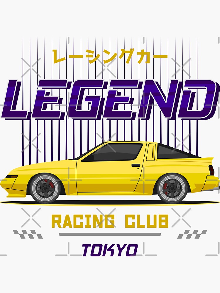 "Tuner Yellow Starion JDM" Sticker for Sale by goldentuners | Redbubble