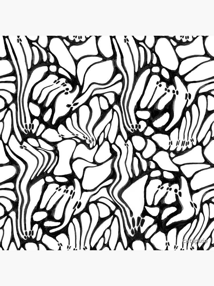 "monarch - black and white - abstract modern minimalist design" Sticker ...