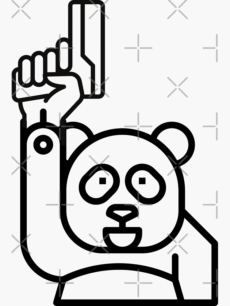 "banksy panda with guns" Sticker for Sale by Quicck | Redbubble