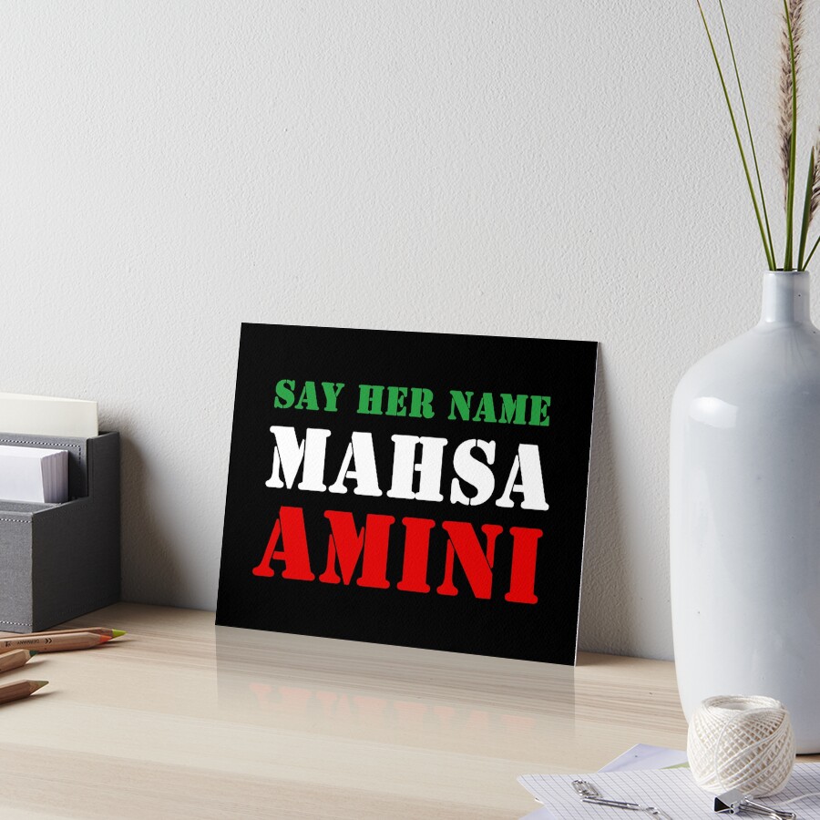 "Say Her Name Mahsa Amini" Art Board Print for Sale by ValentinaHramov ...