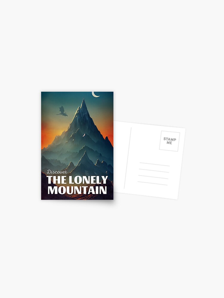 "Discover The Lonely Mountain - Travel Poster - Fantasy Funny" Postcard for Sale by Fenay ...