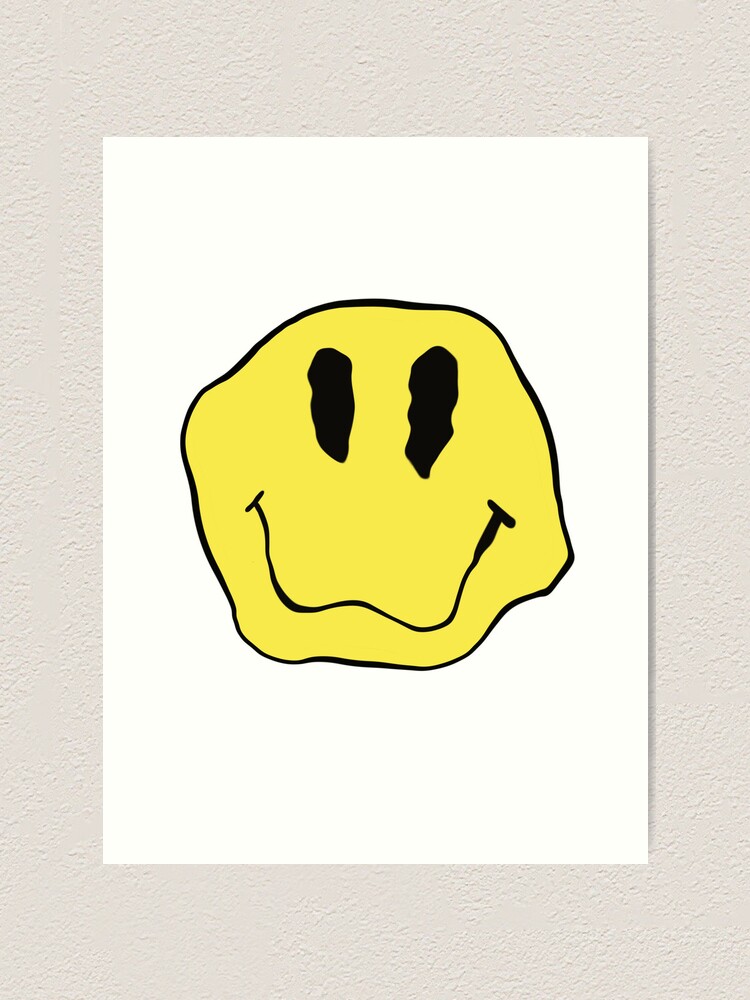 "Trippy Melty Smiley Face" Art Print for Sale by roleydesigns | Redbubble