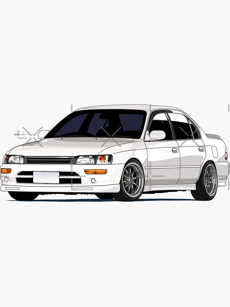 "Corolla AE101 " Sticker for Sale by yotagrl | Redbubble