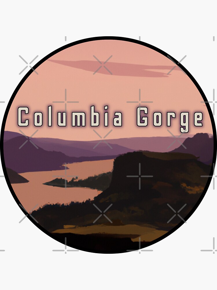 "Columbia Gorge" Sticker for Sale by moonmanwade | Redbubble