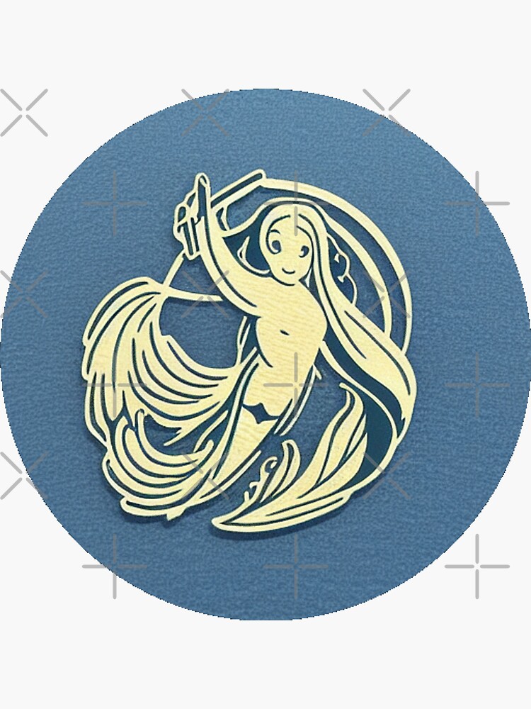 "Blue Mermaid Logo" Sticker for Sale by AWsome3shirts | Redbubble