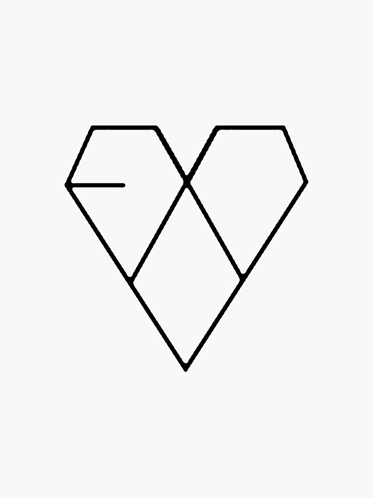 "EXO Logo sticker" Sticker for Sale by tsukihina | Redbubble