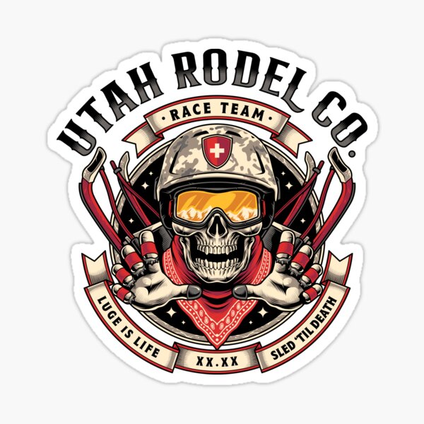 "Utah Rodel Race Team - White" Sticker for Sale by UtahRodel | Redbubble