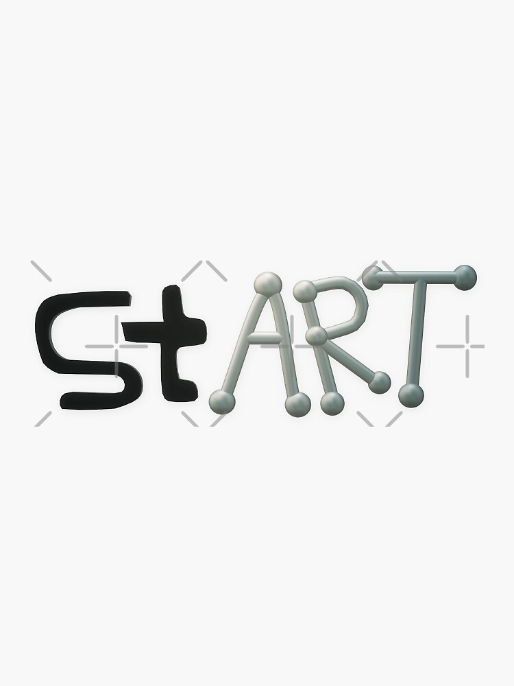 "3D stART " Sticker for Sale by MalakAlf | Redbubble
