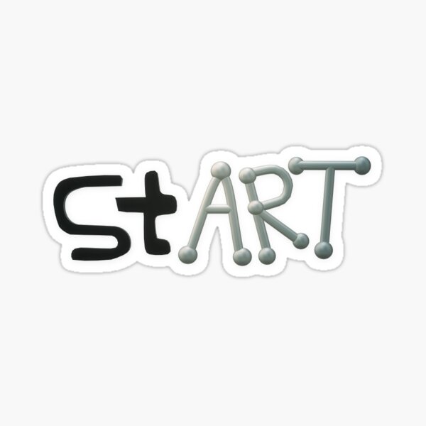 "3D stART " Sticker for Sale by MalakAlf | Redbubble