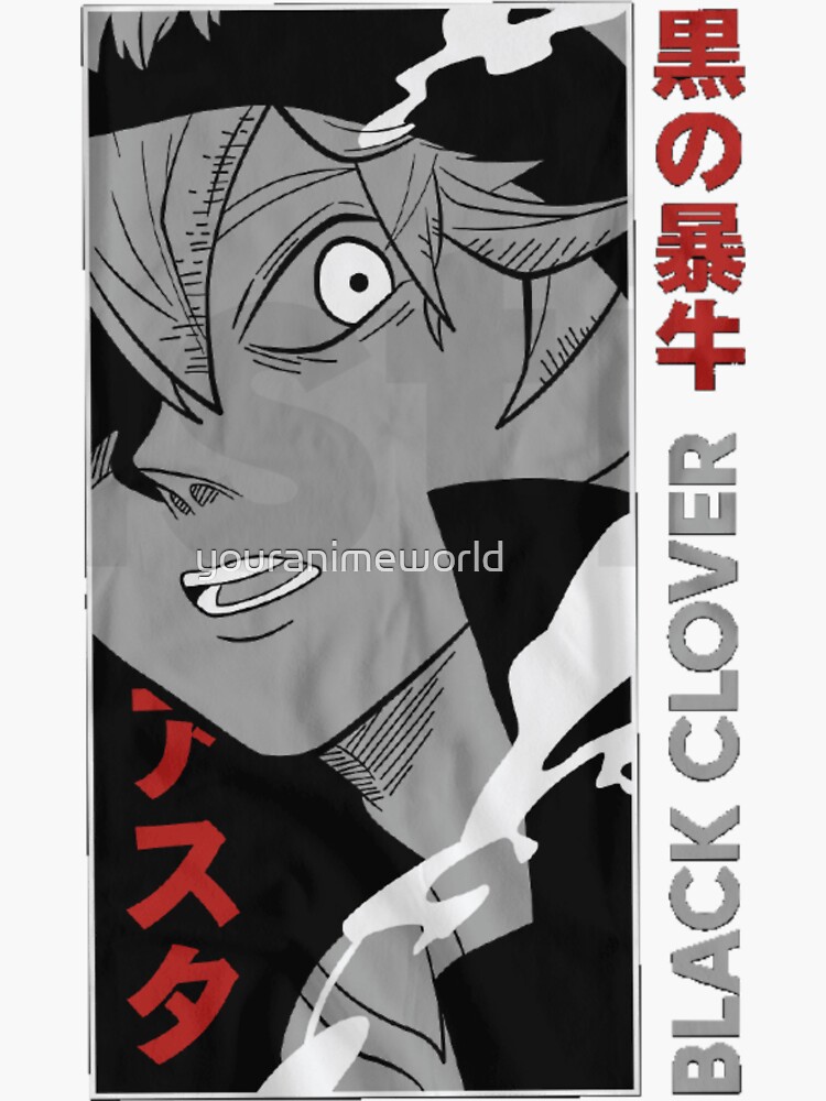 "black clover serious asta" Sticker for Sale by youranimeworld | Redbubble