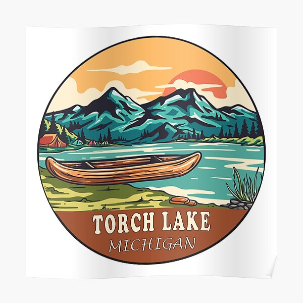 "Torch Lake Michigan | Boating | Fishing" Poster for Sale by ...