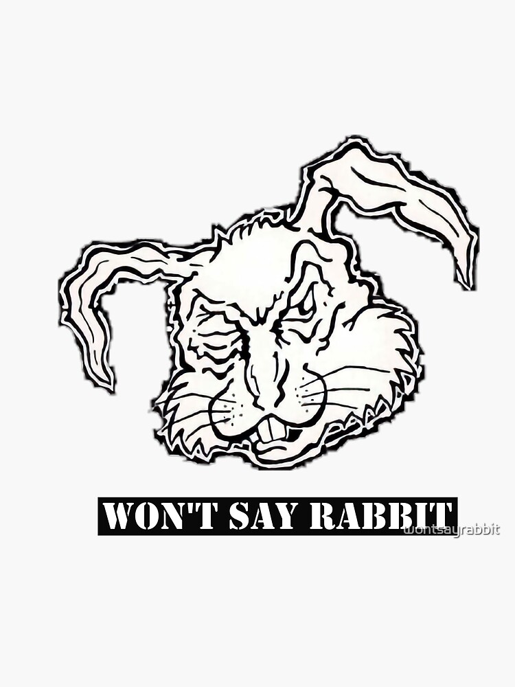 "Won't Say Rabbit Original Logo" Sticker for Sale by wontsayrabbit ...