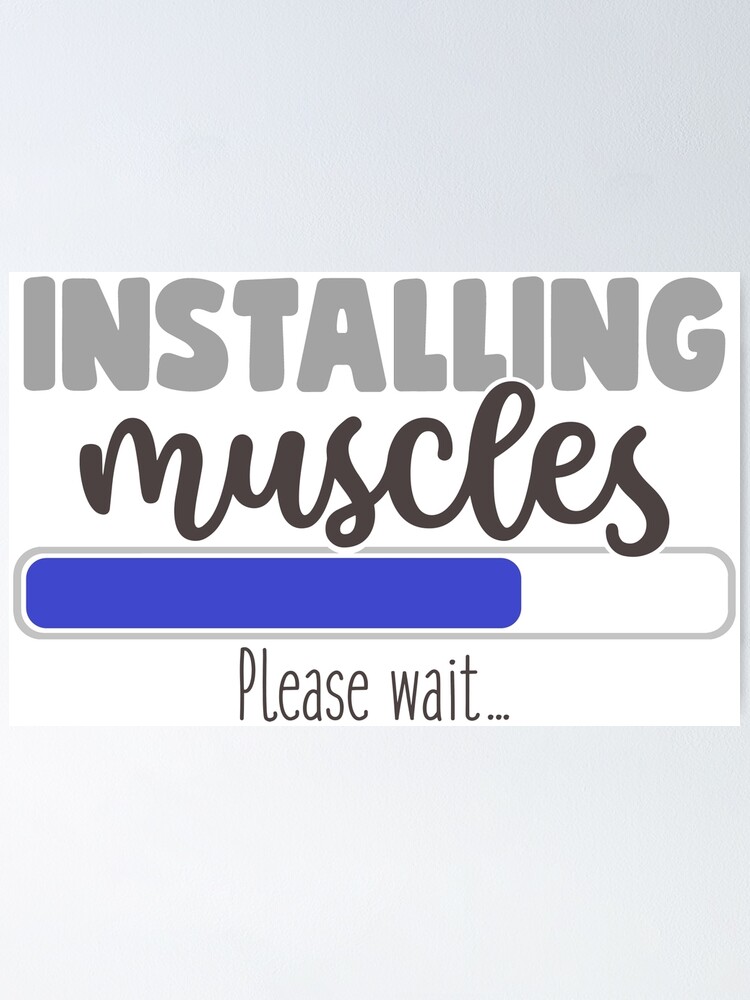 "Installing Muscles" Poster for Sale by Gevovs | Redbubble