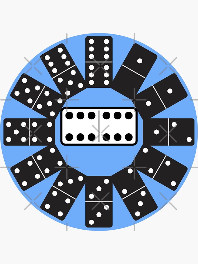 "Domino Blue" Sticker for Sale by Fashionxj | Redbubble