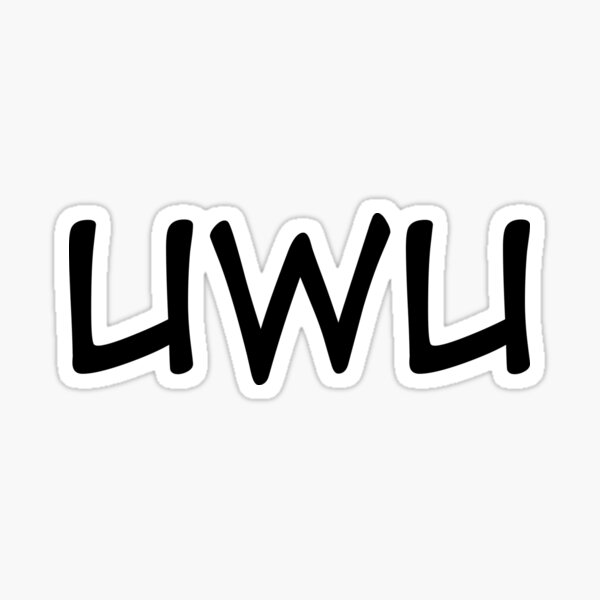 "ShinnyGame Cute Merch UWU text" Sticker for Sale by ShinnyGame | Redbubble