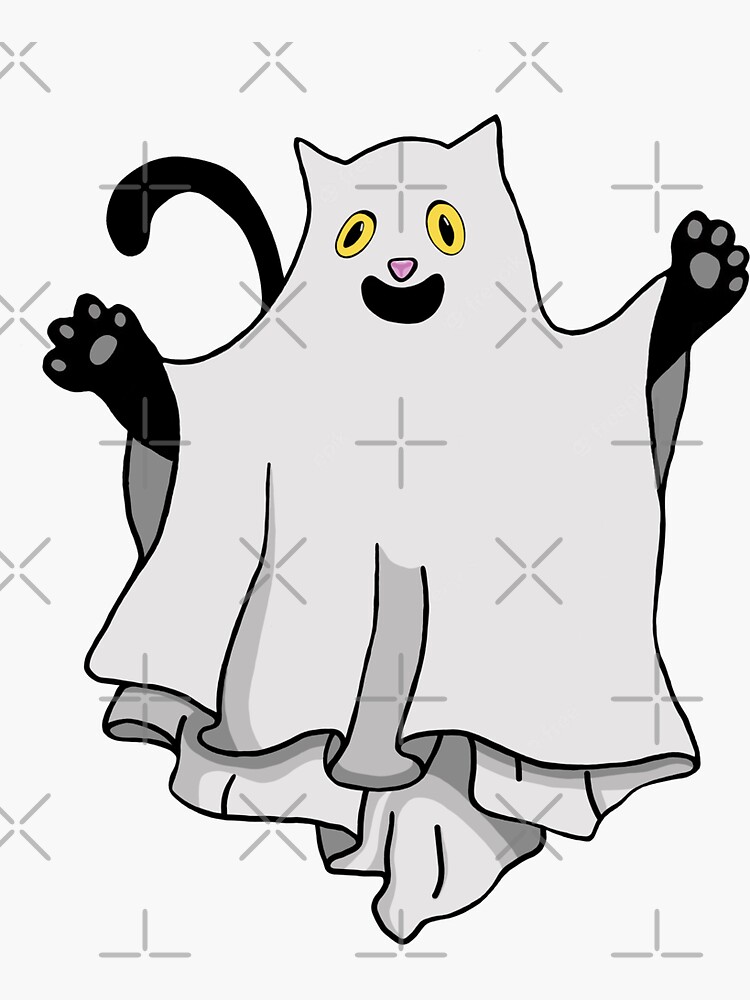 "Boo Kitty" Sticker for Sale by PrismStudios | Redbubble