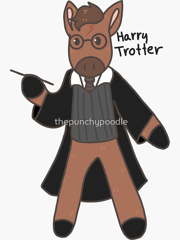 Pegatina for Sale con la obra «Harry Trotter - Juego de palabras con ...