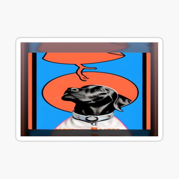 "A Thinking dog" Sticker for Sale by vawnbillionaire | Redbubble