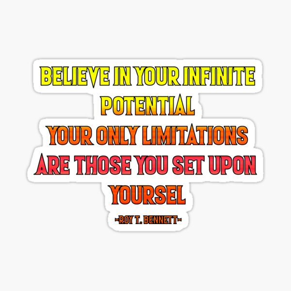 "Motivation Quotes Stickers - Believe In Your Infinite Potential, Your ...