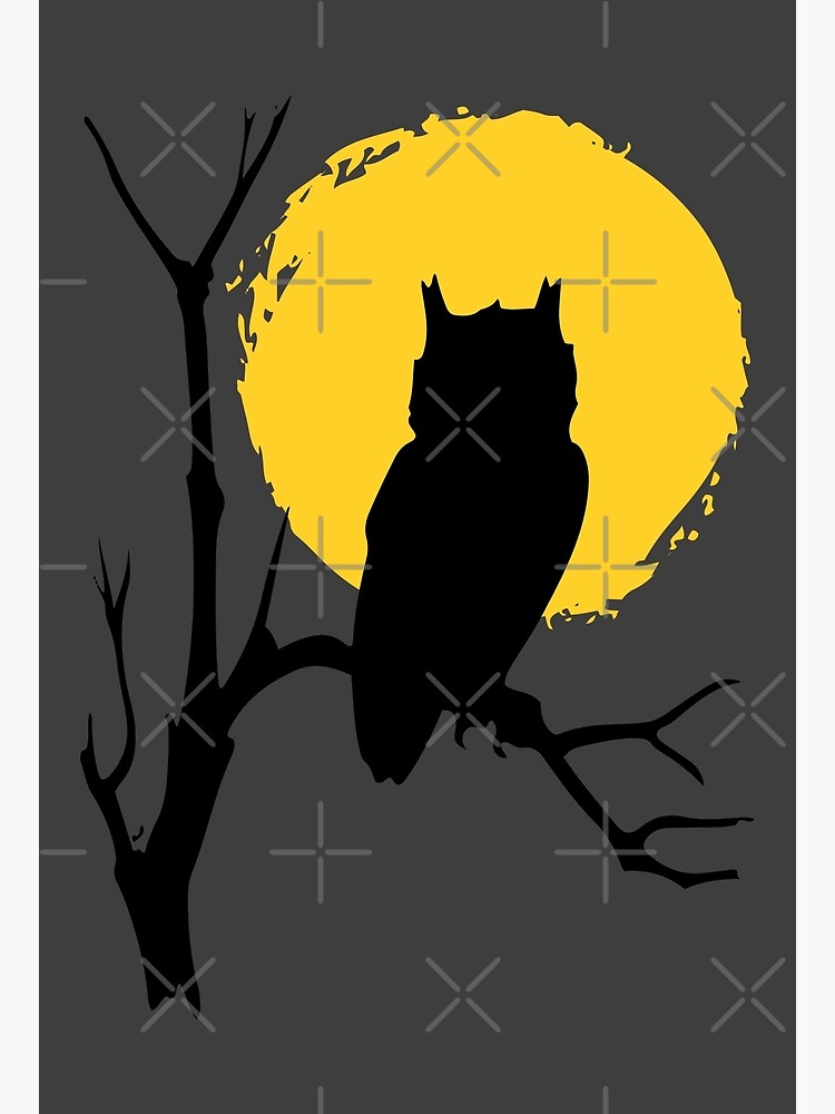 "Spooky Owl Silhouette" Poster for Sale by SkyAfterDusk | Redbubble