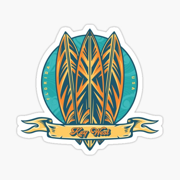 "Key West Surf Banner" Sticker for Sale by LanikaiBeach | Redbubble