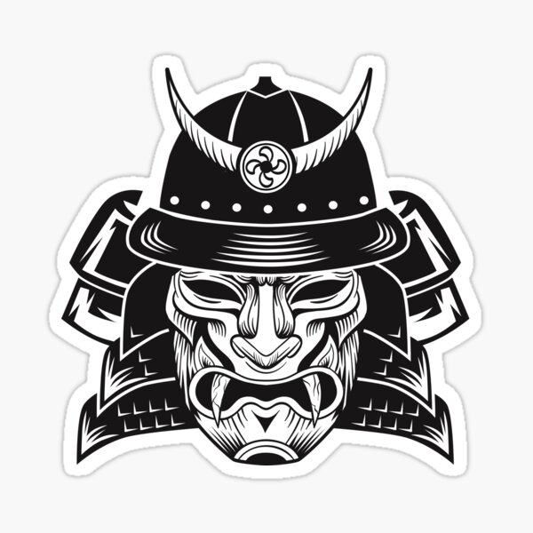"Samurai Mask" Sticker for Sale by vavakapa | Redbubble