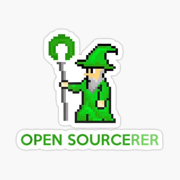 "Open Sourcerer Developer Coder" Sticker for Sale by khaledkorichi ...