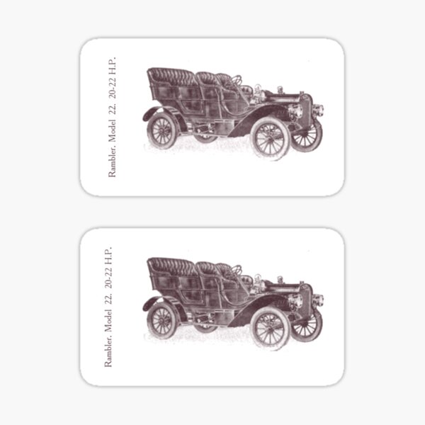"RAMBLER MODEL 22 CLASSIC VINTAGE CAR" Sticker for Sale by Zuuper ...