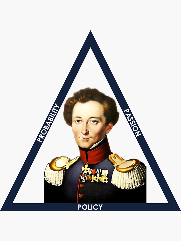 "Clausewitz Trinity" Sticker for Sale by WarGeek | Redbubble