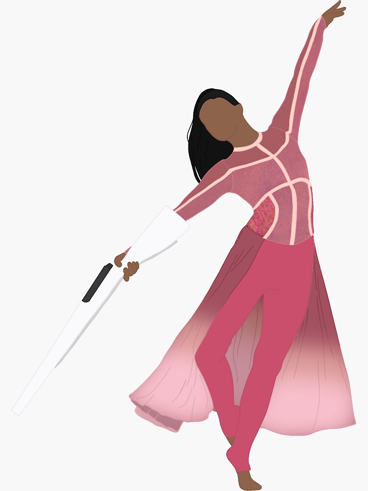 Color Guard Rifle Cartoon