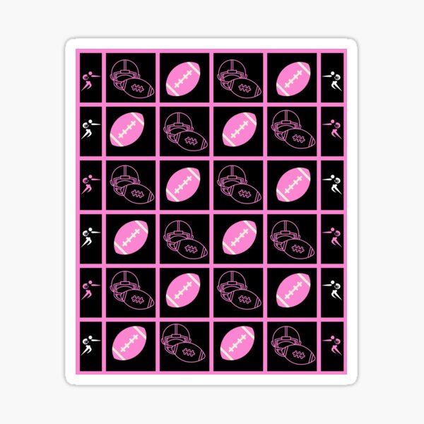 "American Football in Check-Block Style" Sticker for Sale by Swagmode ...