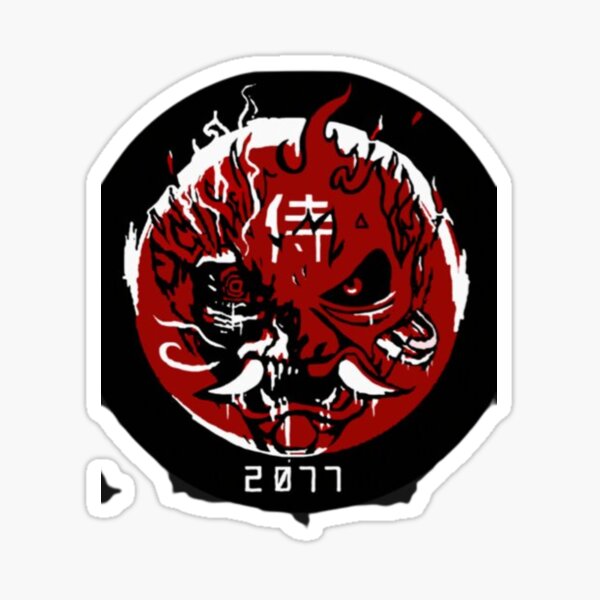 "Japanese Samurai Cyberpunk Clan Logo Vaporwave Urb " Sticker for Sale ...