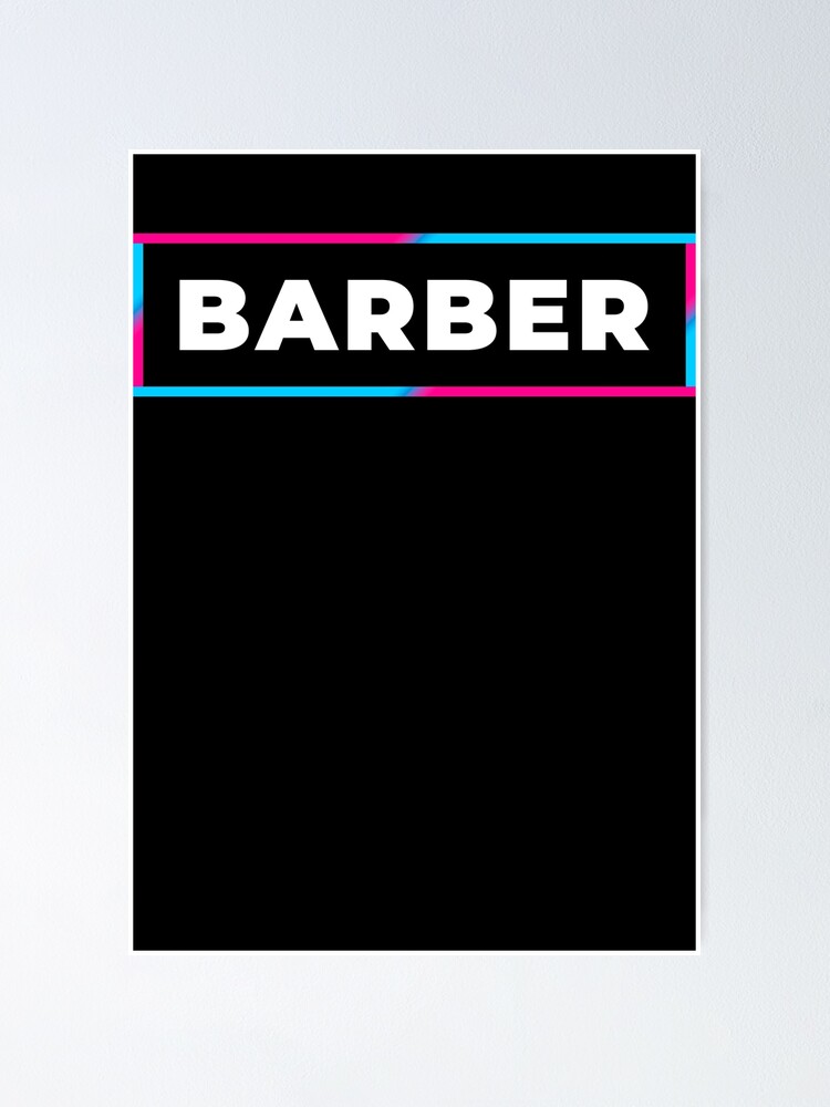 "Barber retro gradient frame" Poster for Sale by SVPOD | Redbubble