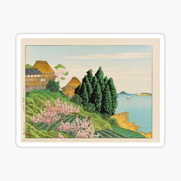 "Kawase Hasui Kabeshima, Hizen, (Nihon fûkei senshû)" Sticker for Sale ...