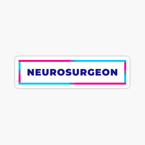 "Neurosurgeon retro colorful frame" Sticker for Sale by SVPOD | Redbubble