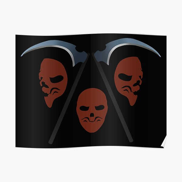 "Evil red faces (Halloween)" Poster for Sale by GAP90 | Redbubble