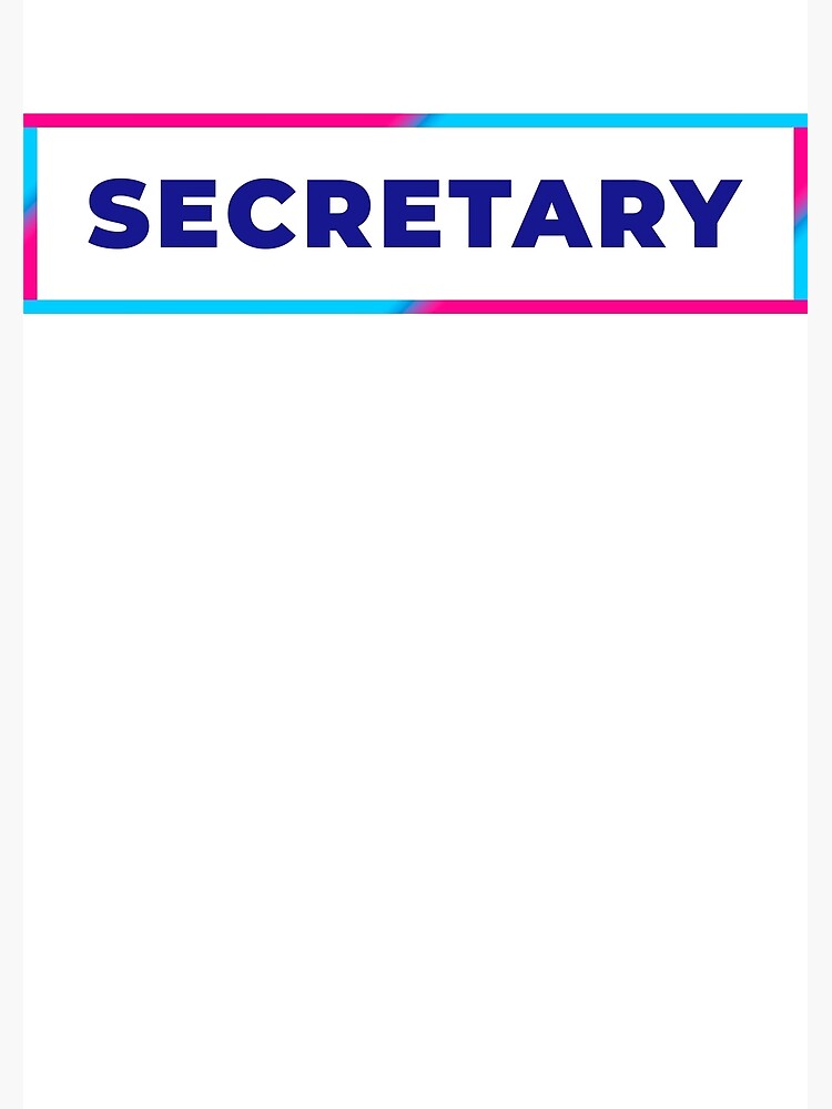 "Secretary retro colorful frame" Poster for Sale by SVPOD | Redbubble