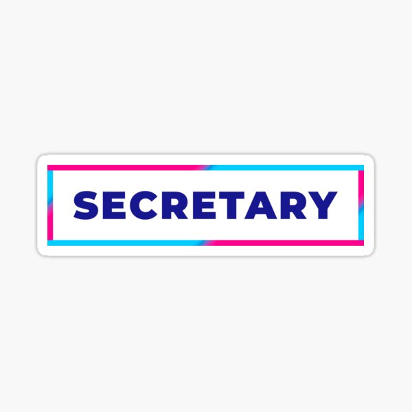 "Secretary retro colorful frame" Sticker for Sale by SVPOD | Redbubble