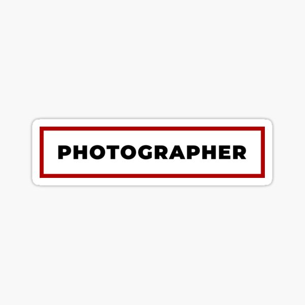 "Photographer with red frame" Sticker for Sale by SVPOD | Redbubble