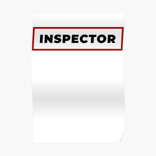 "Inspector with red frame" Poster for Sale by SVPOD | Redbubble