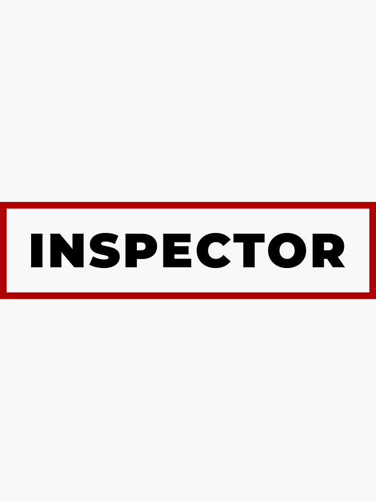 "Inspector with red frame" Sticker for Sale by SVPOD | Redbubble